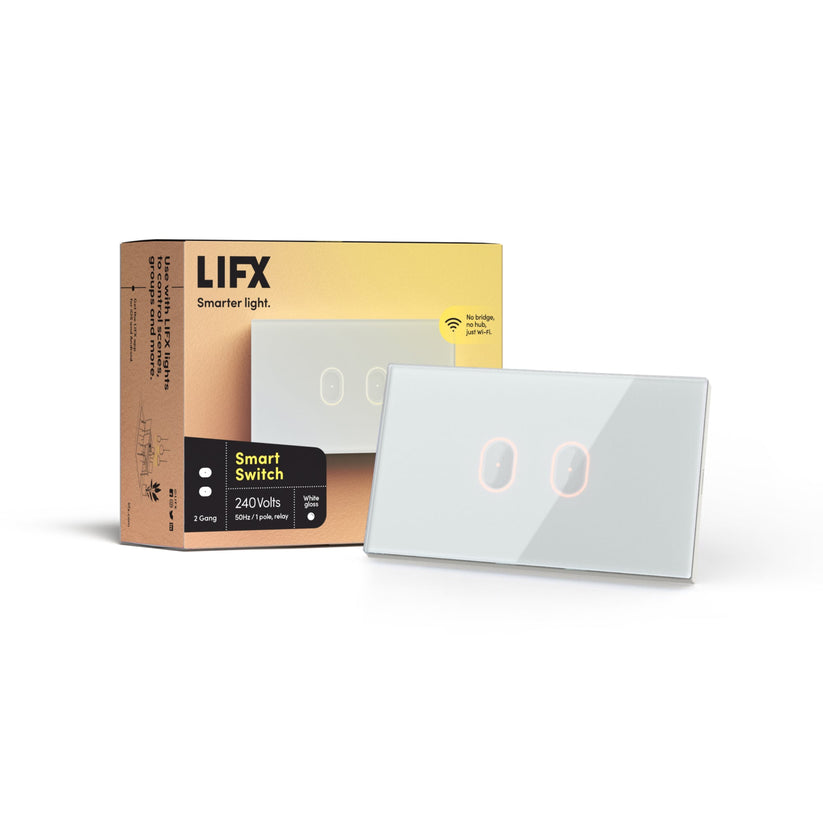 LIFX Smart Switch White 2 Gang 2 Button – Clever House