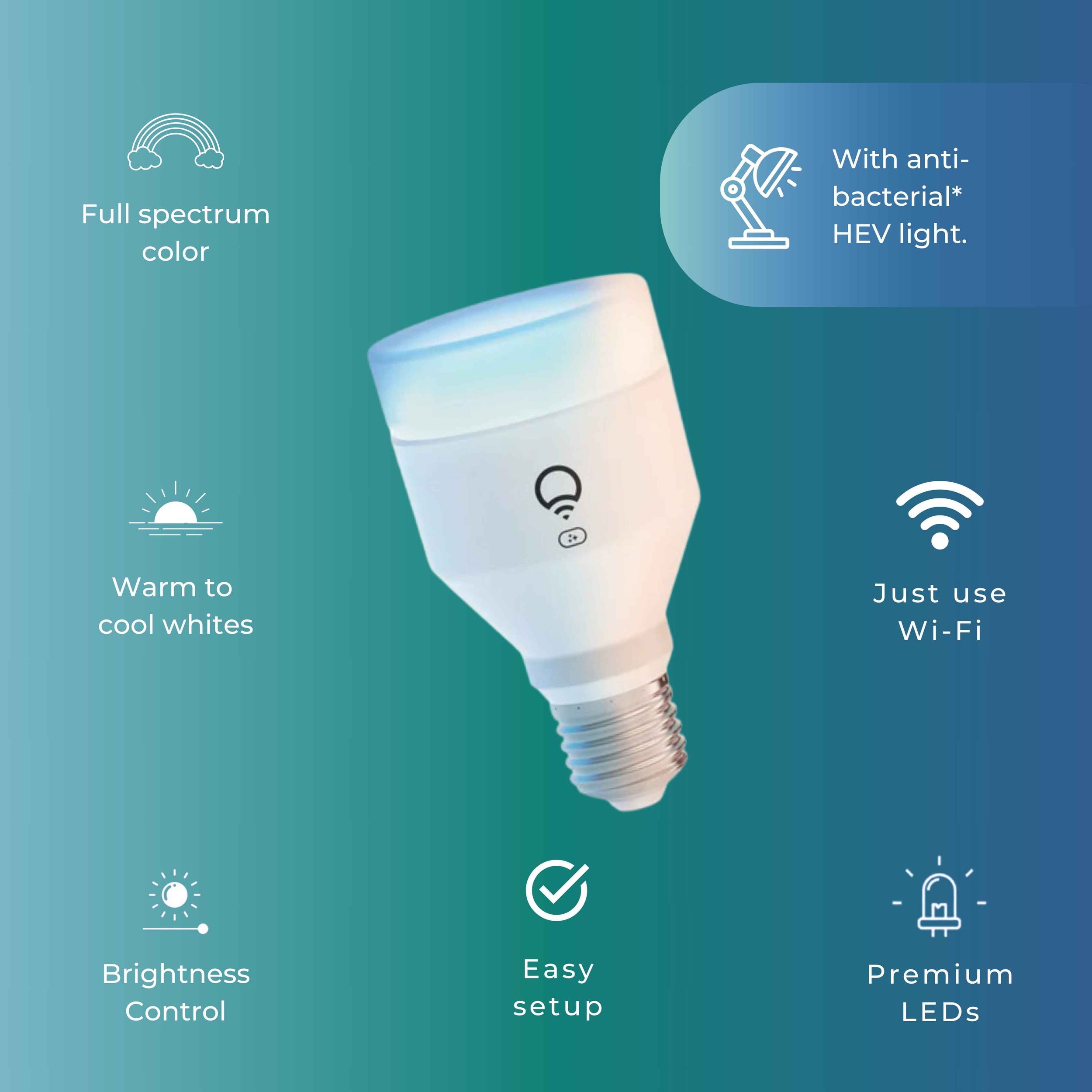 LIFX Clean A60 (1200 LUMENS) Wi-Fi LED Smart Antibacterial Light ...